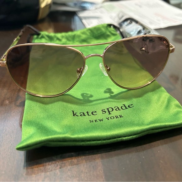 kate spade | Accessories | Kate Spade Emmaline Rose Gold Aviator ...